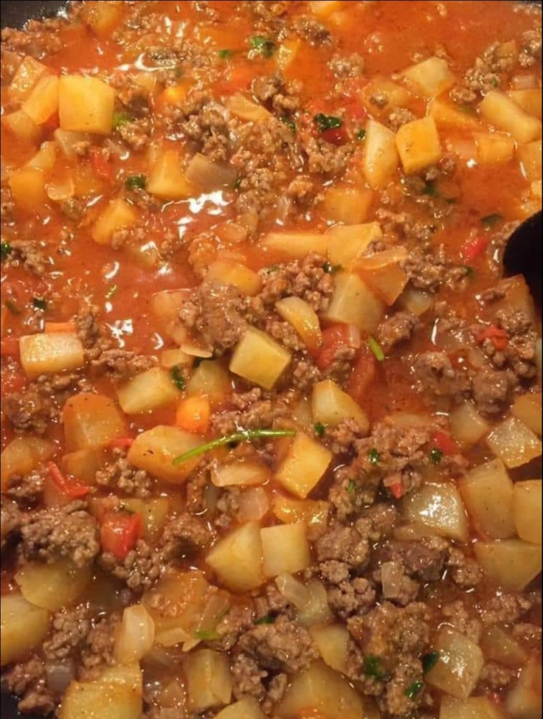 Homemade Picadillo with flour tortillas - FULL RECIPE