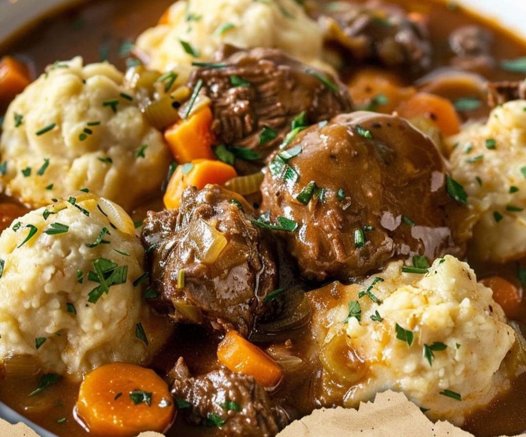 Beef Stew with Dumplings - FULL RECIPE