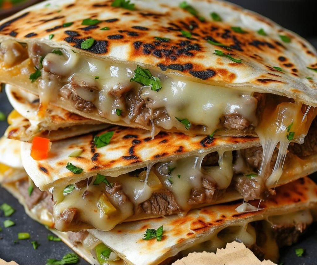 Philly Cheese Steak Quesadillas - FULL RECIPE