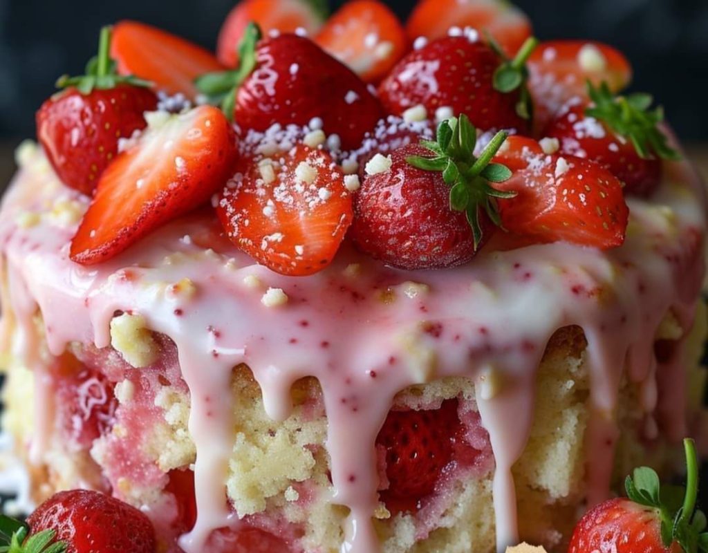Strawberry Earthquake Cake Recipe - FULL RECIPE