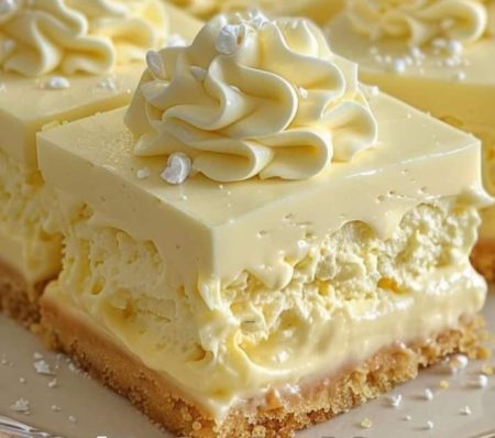 Vanilla Custard Cream Squares - FULL RECIPE