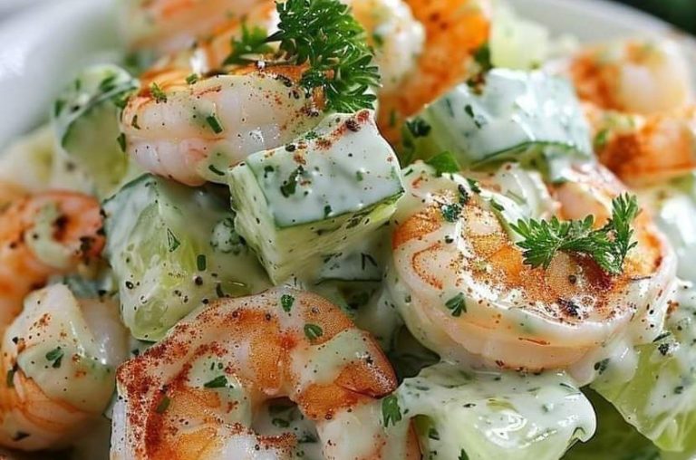 Creamy Cucumber Shrimp Salad - FULL RECIPE