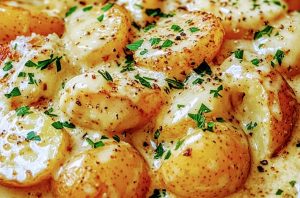 Creamy Garlic Baby Potatoes with Parmesan - FULL RECIPE