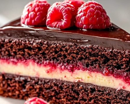 Ultimate Dark Chocolate Raspberry Layer Cake Recipe - FULL RECIPE