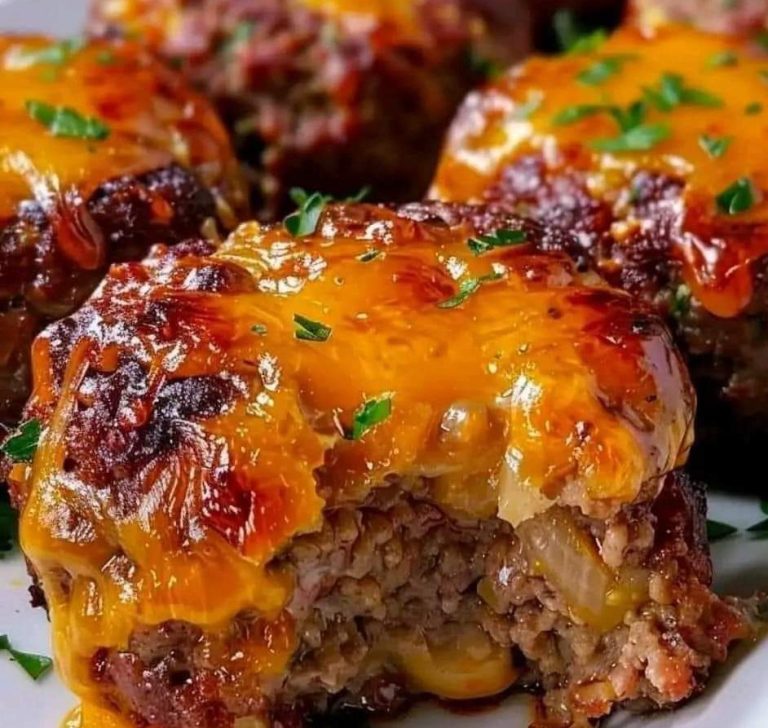 Cheesy Stuffed Meatloaf Bites - FULL RECIPE