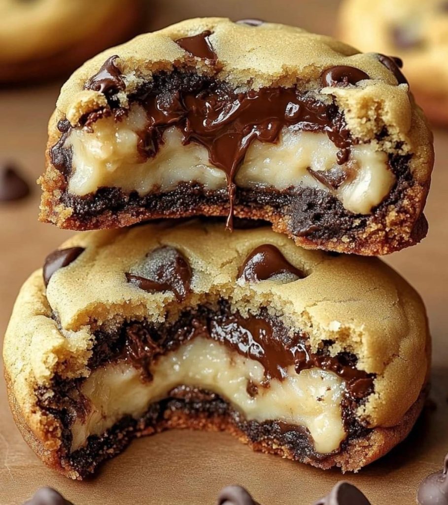 Cheesecake Stuffed Chocolate Chip Cookies - FULL RECIPE