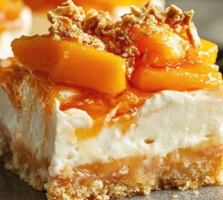 No-Bake Peach Cheesecake - FULL RECIPE