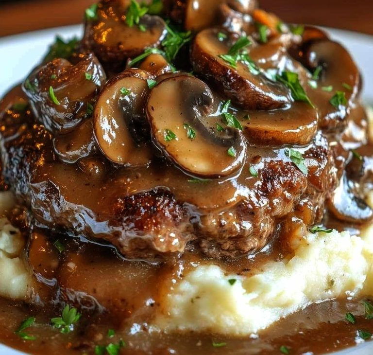 Homemade Salisbury Steak with Mushroom Gravy - FULL RECIPE