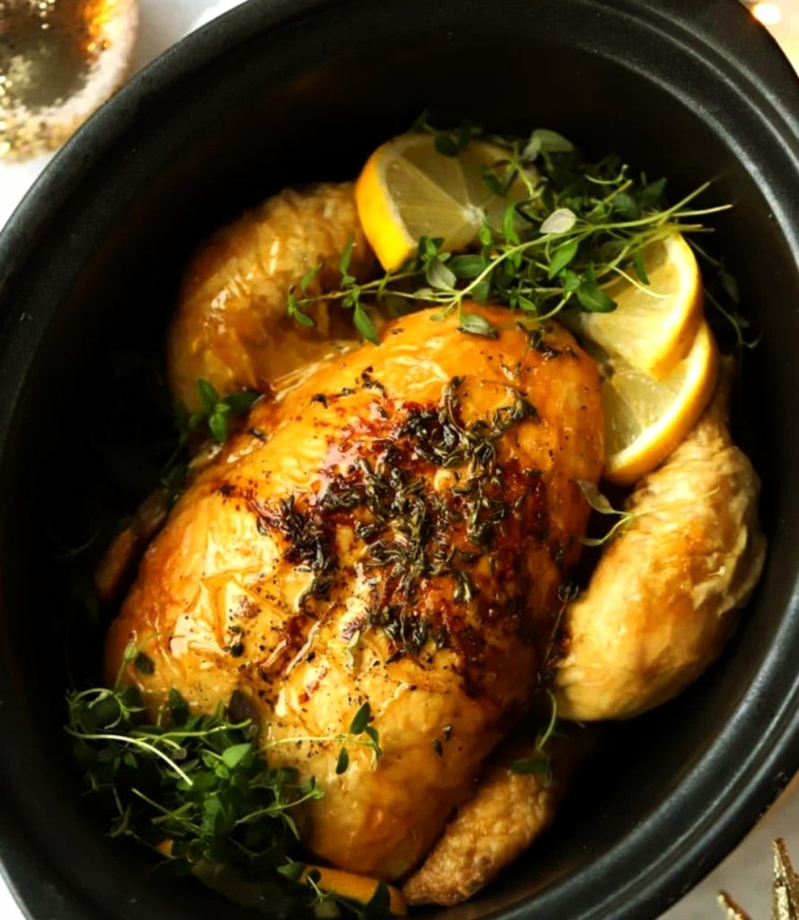 Slow Cooker Herb Butter Roast Chicken Recipe - FULL RECIPE