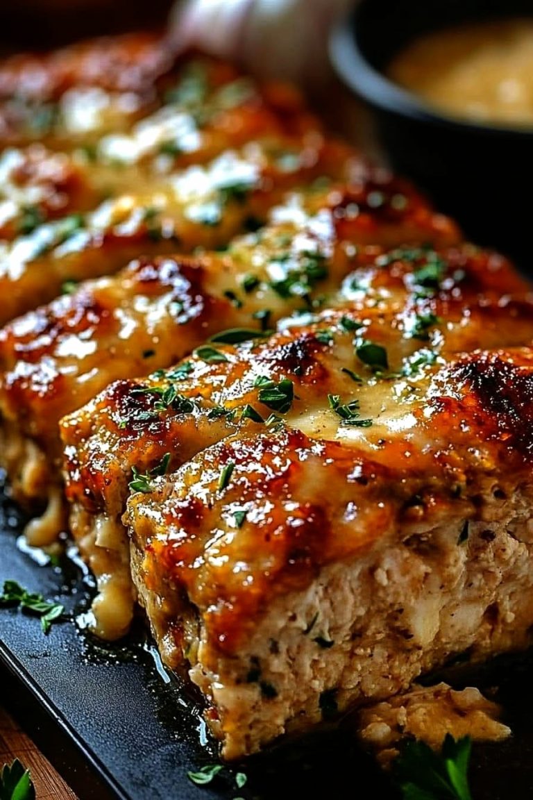 Garlic Parmesan Chicken Meatloaf - FULL RECIPE