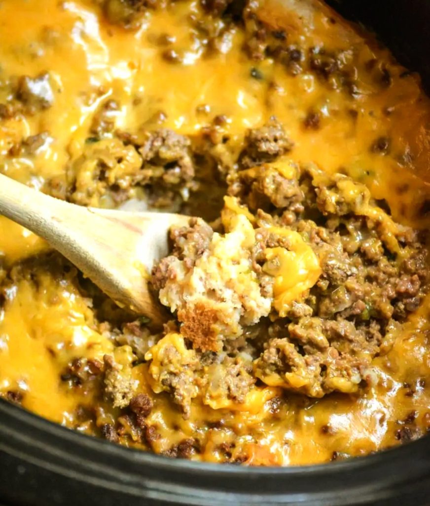 Slow Cooker Cheeseburger Casserole Recipe - FULL RECIPE