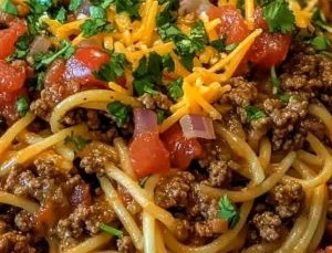 Cheesy Taco Spaghetti - FULL RECIPE