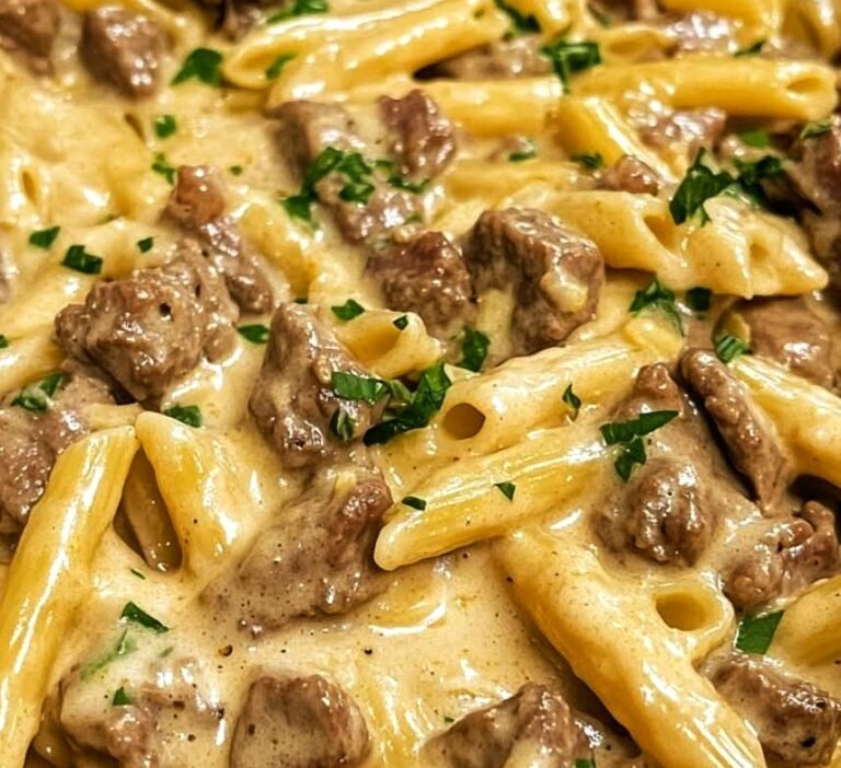 One-Pot Creamy Beef and Garlic Butter Pasta - FULL RECIPE