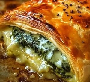 Spinach and Cheese Stuffed Puff Pastry - FULL RECIPE