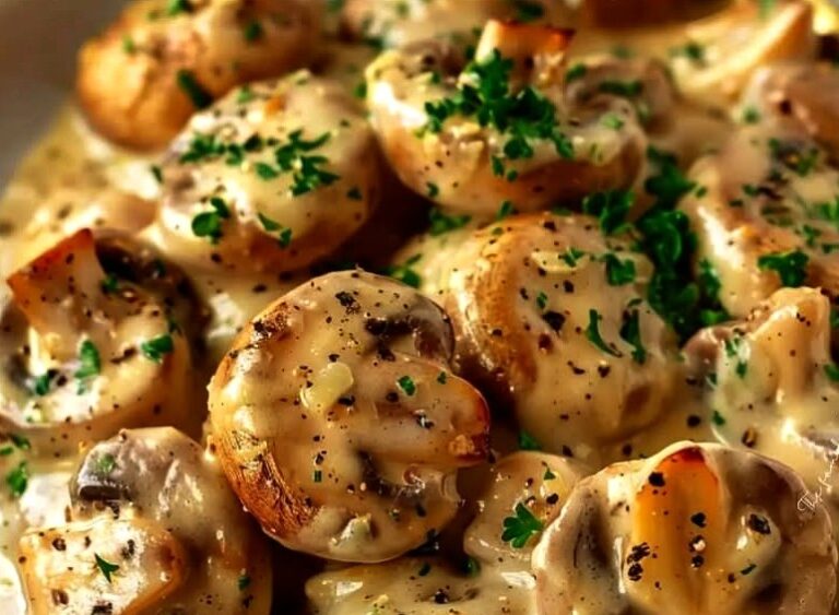 Creamy Garlic Parmesan Mushrooms - FULL RECIPE