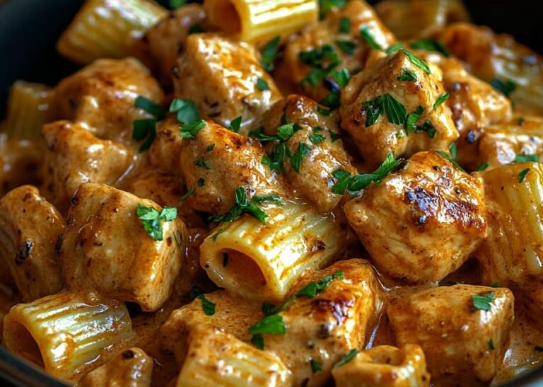 Creamy Cajun Chicken Rigatoni Pasta - FULL RECIPE
