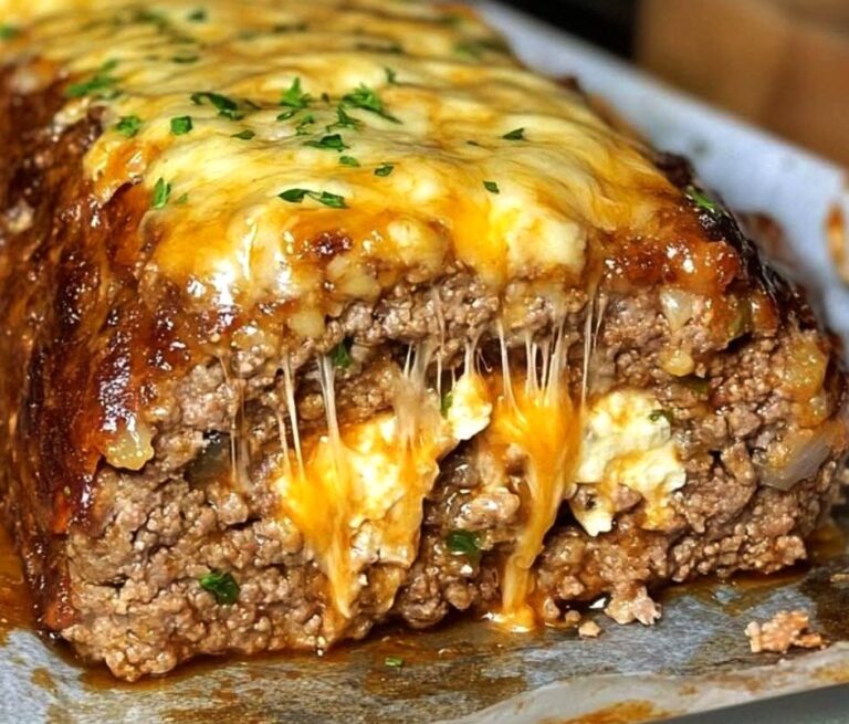 Ultimate Cheesy Stuffed Meatloaf Recipe - FULL RECIPE
