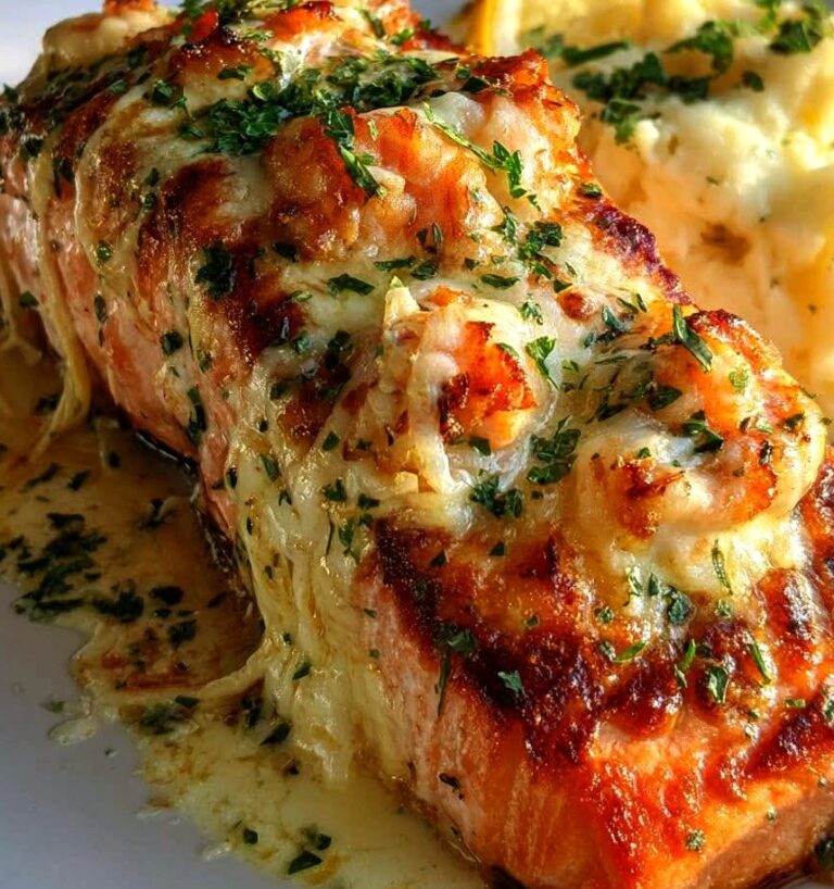 Cheesy Shrimp-Stuffed Salmon Recipe - FULL RECIPE