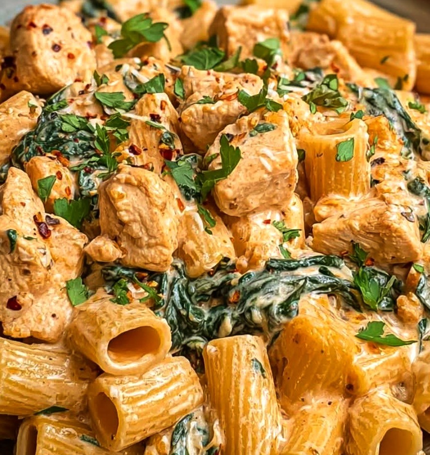 One-Pot Creamy Chicken Rigatoni - FULL RECIPE