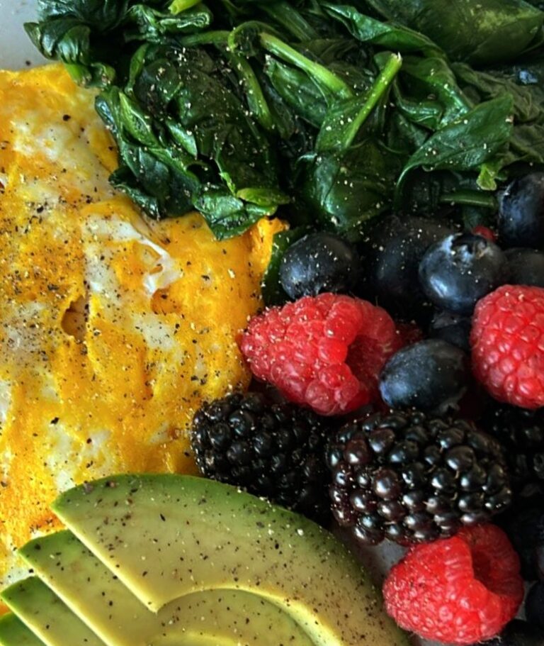 Healthy Protein Breakfast Bowl with Eggs, Avocado, Spinach - FULL RECIPE