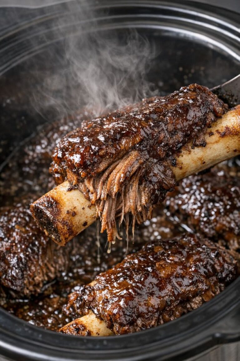 Slow Cooker Braised Beef Short Ribs - FULL RECIPE