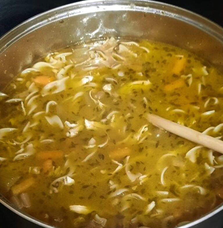 Roasted Garlic Chicken Noodle Soup Recipe - FULL RECIPE