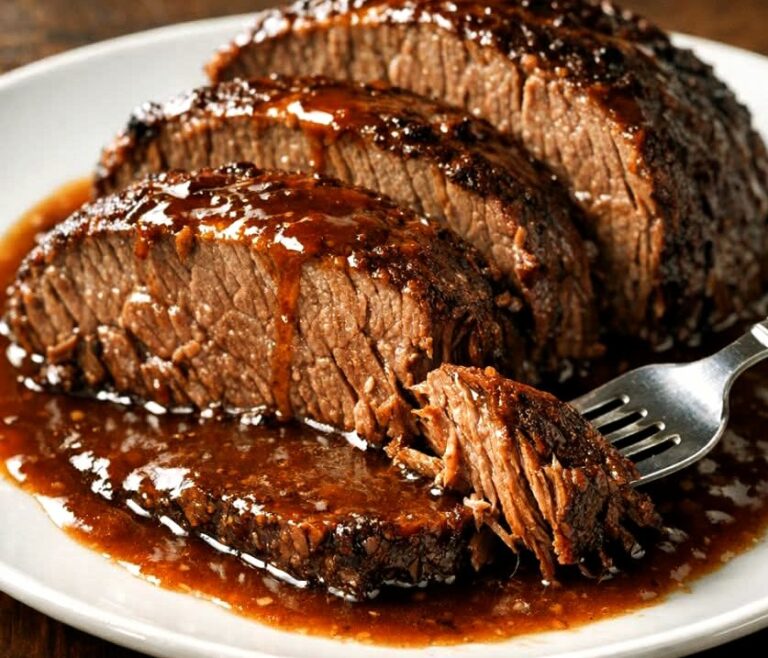4-Ingredient Slow Cooker Smothered Beef - FULL RECIPE