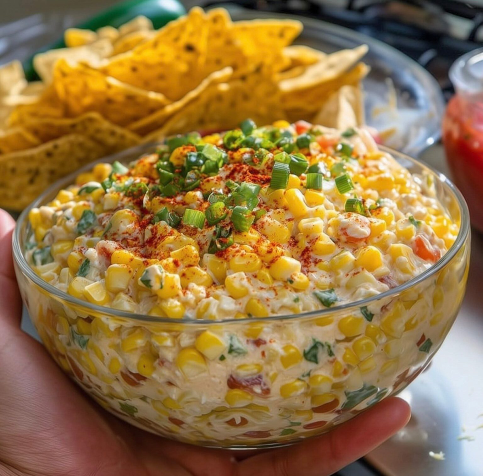 Creamy Cheesy Corn Dip (Easy Party Appetizer Recipe) - FULL RECIPE