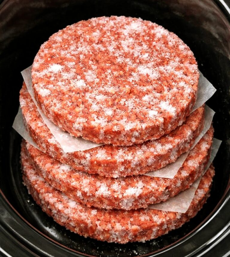 3-Ingredient Slow Cooker Beef Patties - FULL RECIPE