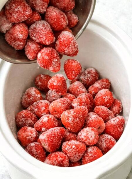 Slow Cooker Strawberry Cobbler - FULL RECIPE