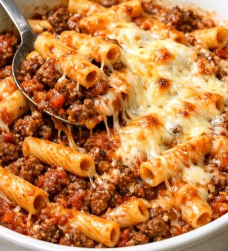Creamy Amish Beef and Ziti Casserole Recipe - FULL RECIPE