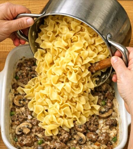 Easy Beef Stroganoff Noodle Casserole Recipe - FULL RECIPE