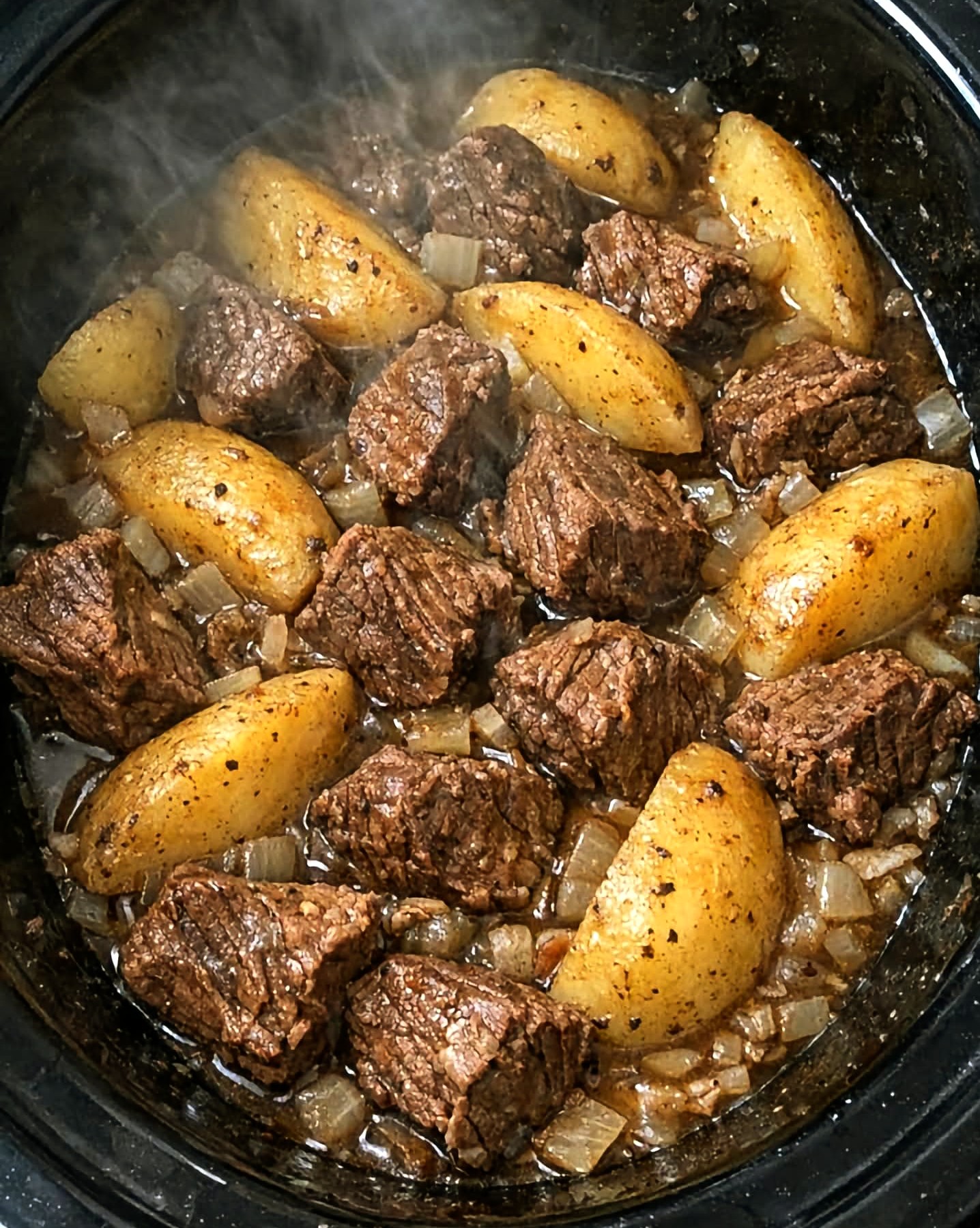 Slow Cooker Depression Era Beef and Potatoes Recipe - FULL RECIPE